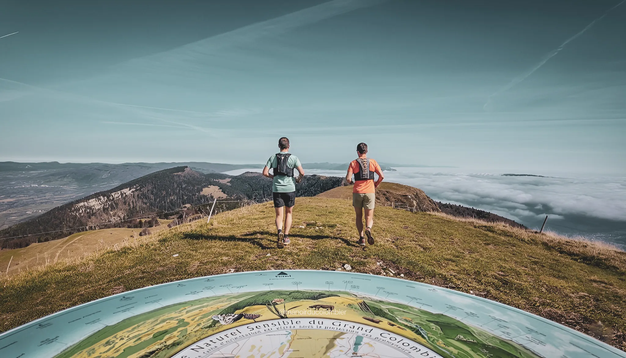 Initiation trail au Grand Colombier dans le massif du Jura