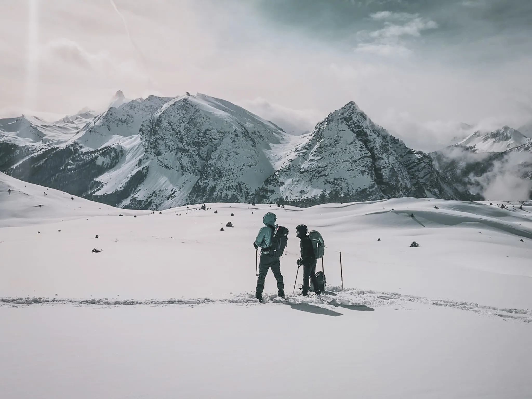 The Italian Alps on snowshoes