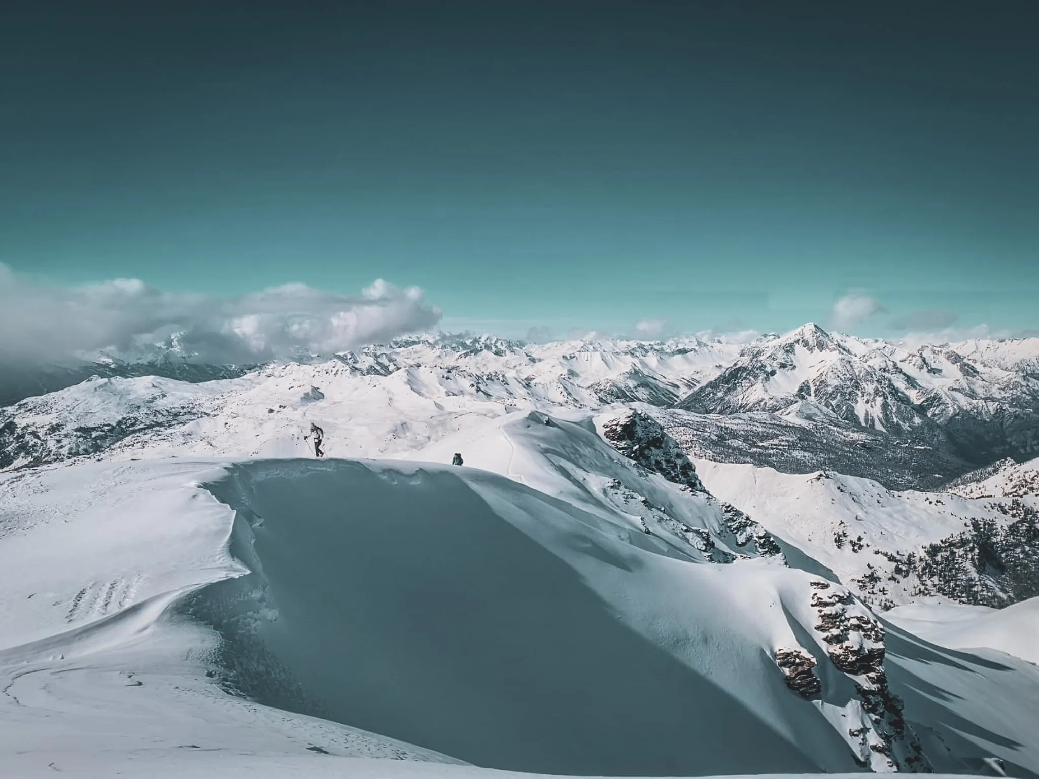 The Italian Alps on snowshoes