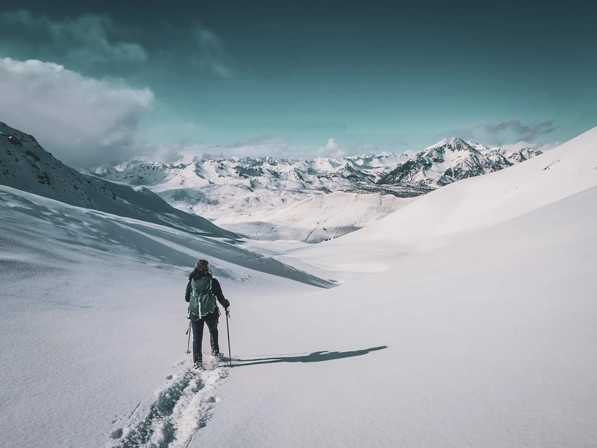 The Italian Alps on snowshoes